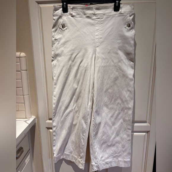 SPANX | Pants & Jumpsuits | Spanx Off White Crop Chinos Size Xl Pull Up ...